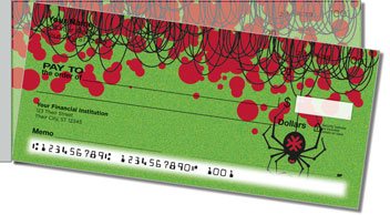 Scary Spider Side Tear Personal Checks - PChecks.com